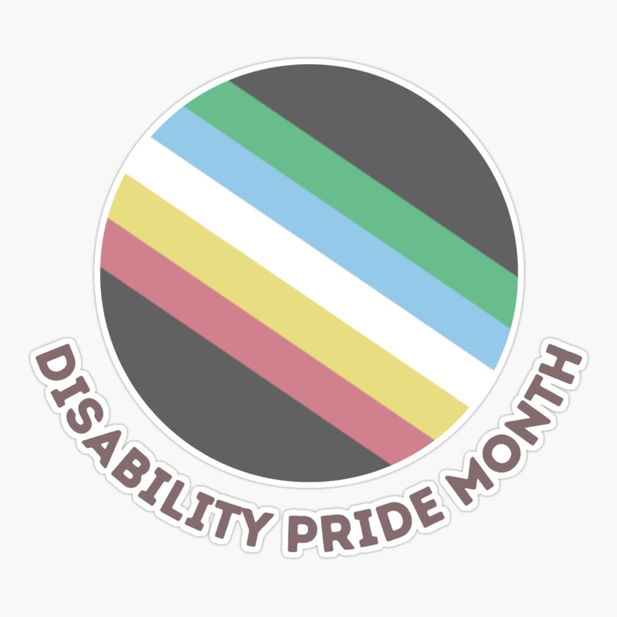 Onim Disability Pride Month Sticker, Phone Decal Water Bottle Stickers ...