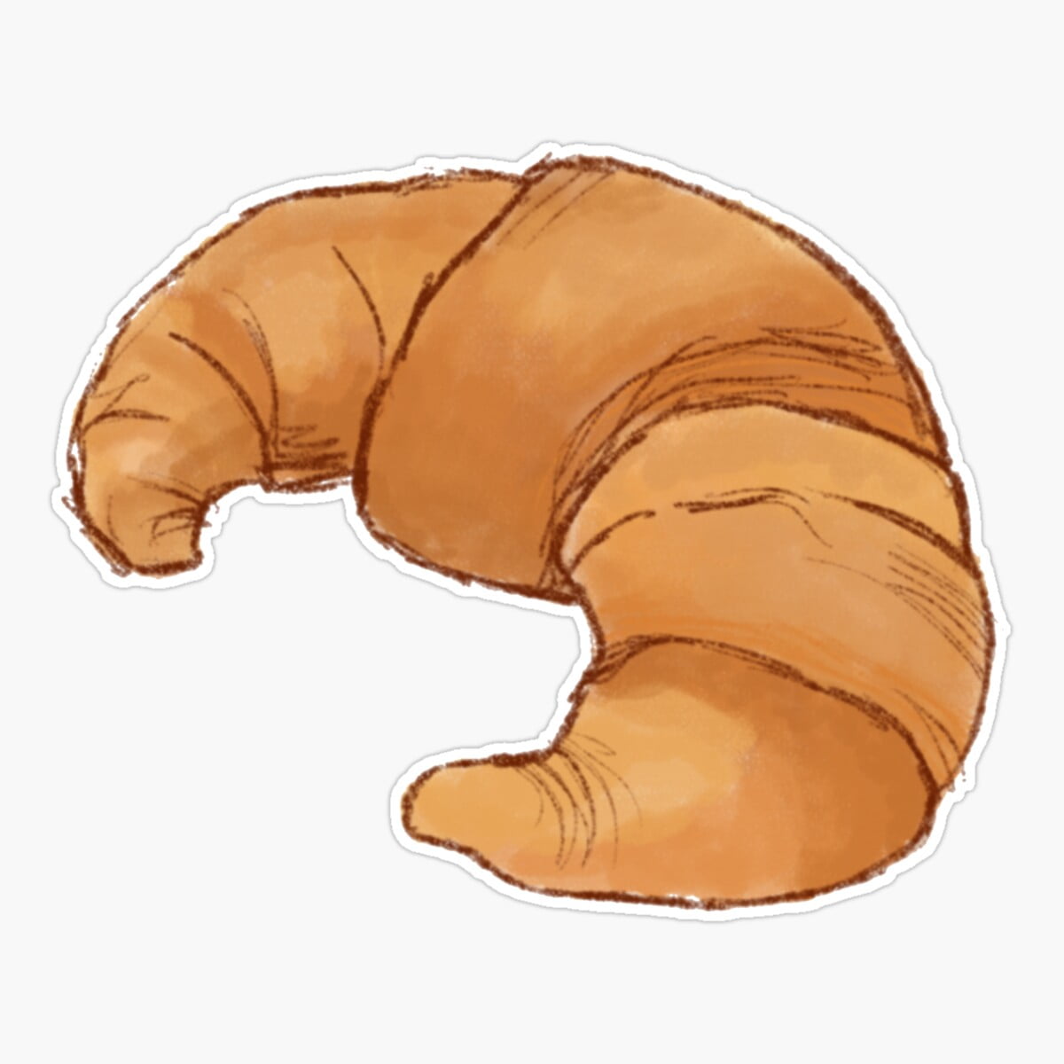 Onim Croissant Sticker Sticker, Phone Decal Water Bottle Stickers Car ...