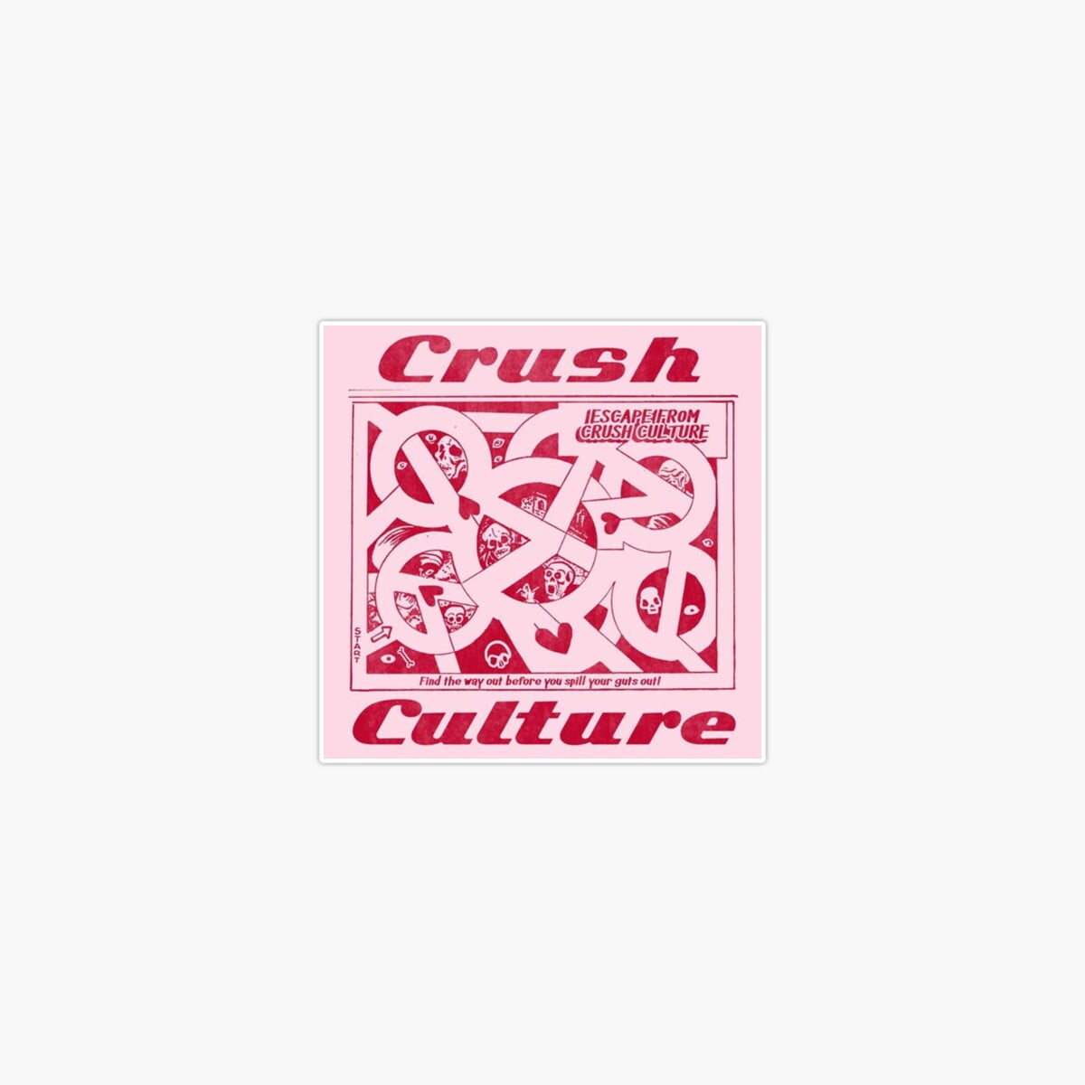 Onim Crush Culture Maze classic Sticker - Walmart.com