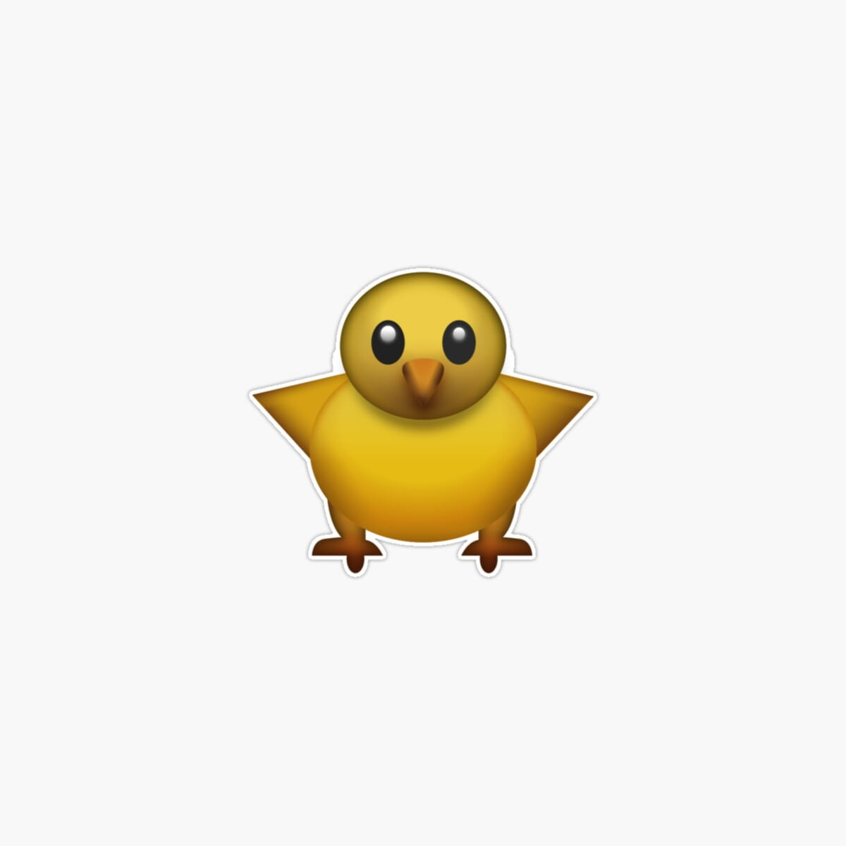 Onim Cute Baby Chicken Chick Face Emoji Sticker, Phone Decal Water ...