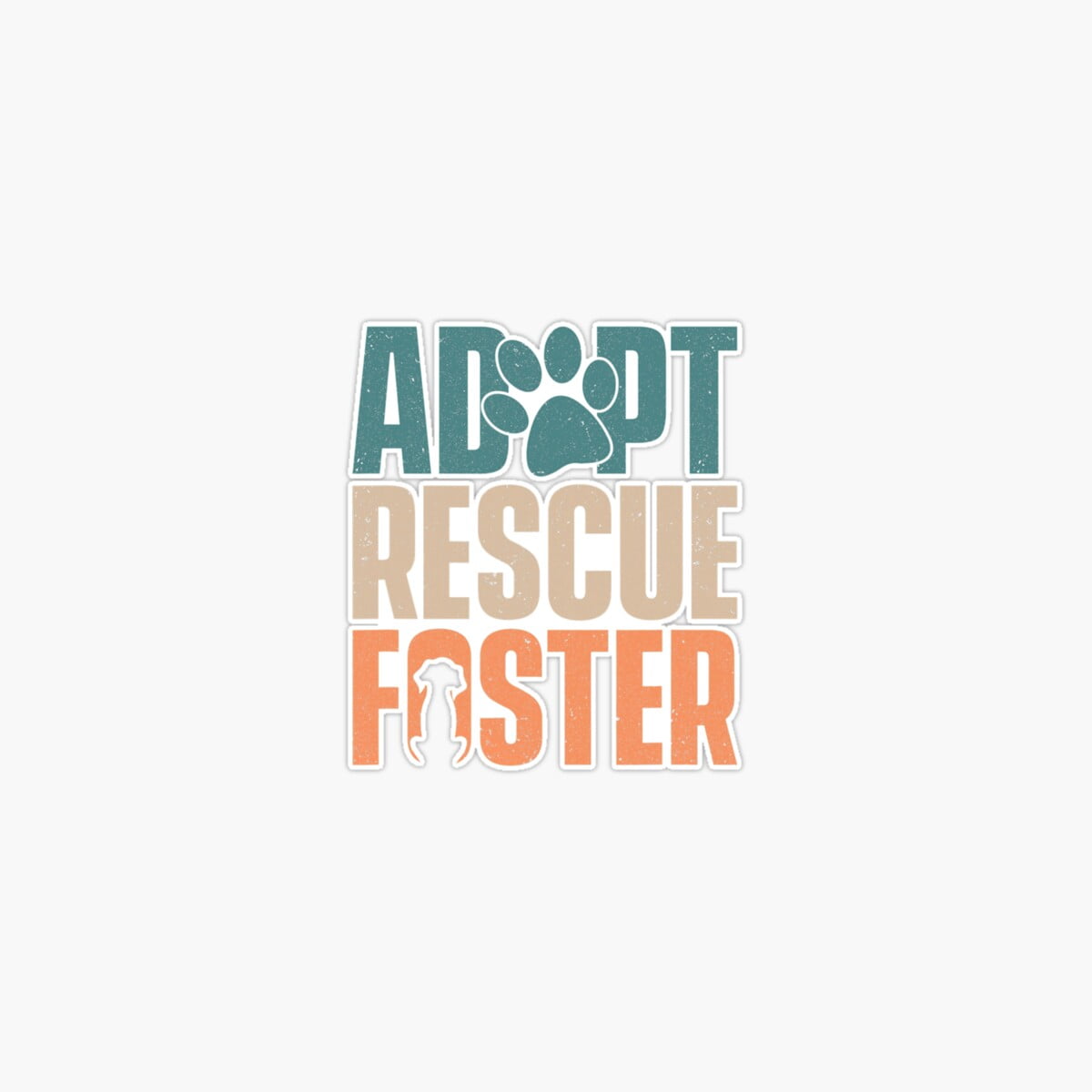 Onim Cute Dog Adoption Rescue - Adopt Rescue Foster Sticker, Phone ...