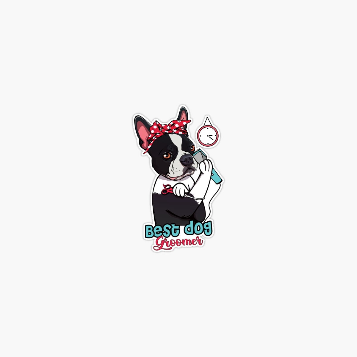 Onim Cute Dog Groomer Gift For Women Dog Grooming Sticker, Phone Decal ...
