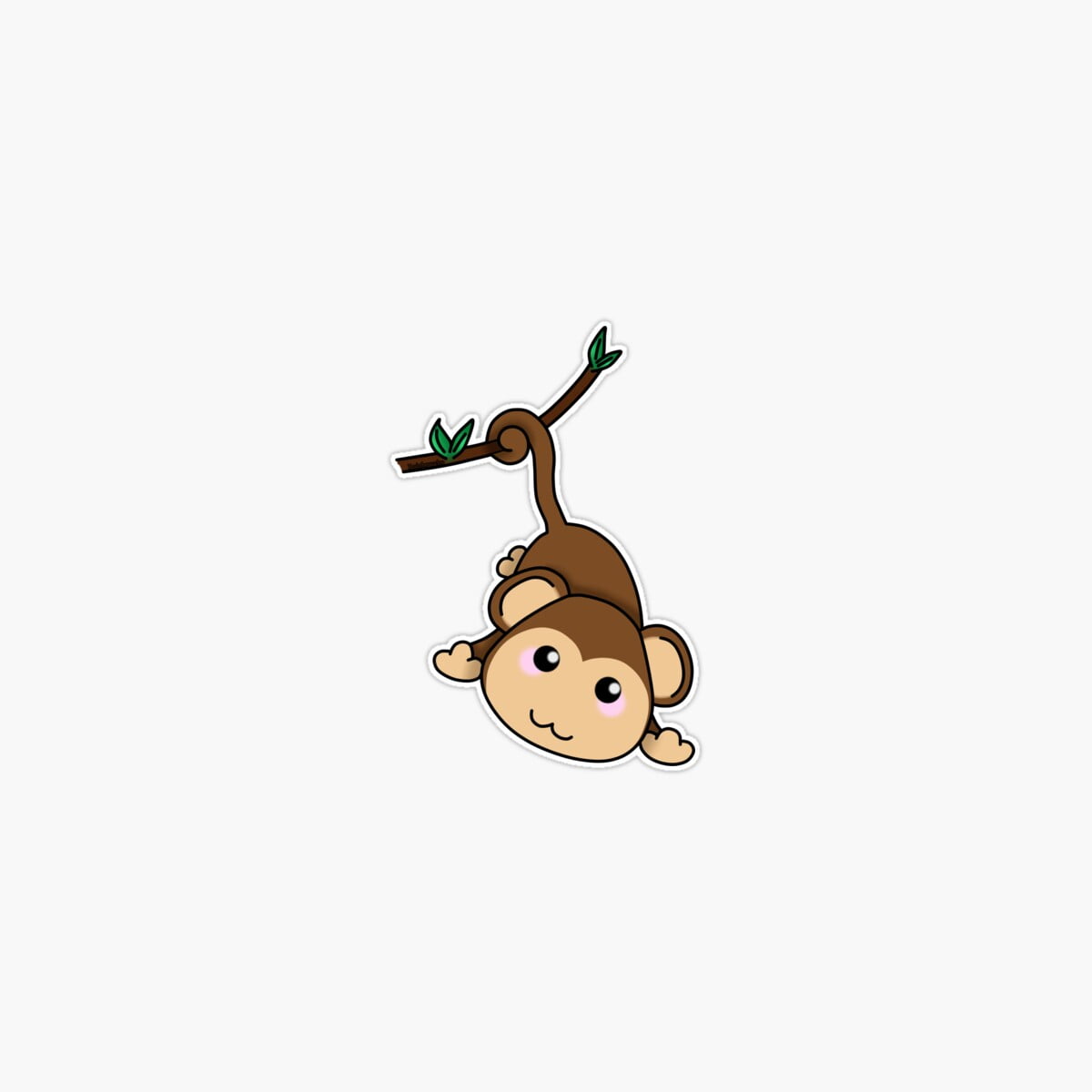 Onim Cute Little Monkey Sticker, Phone Decal Water Bottle Stickers Car ...