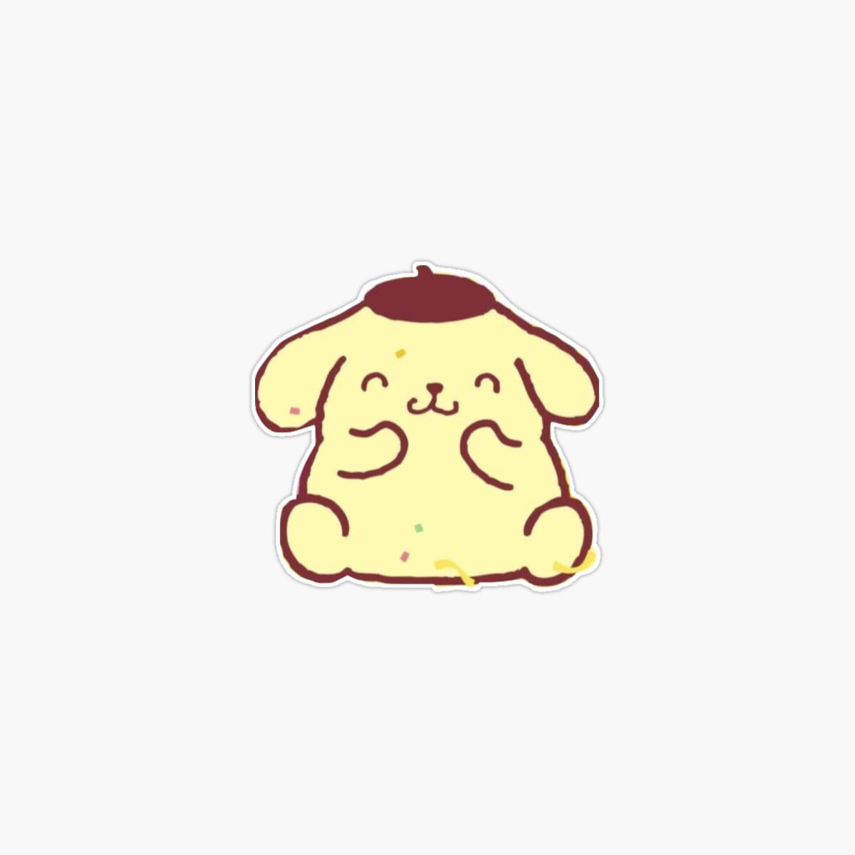 Onim Cute Pompompurin Pudding Dog Sticker, Phone Decal Water Bottle ...