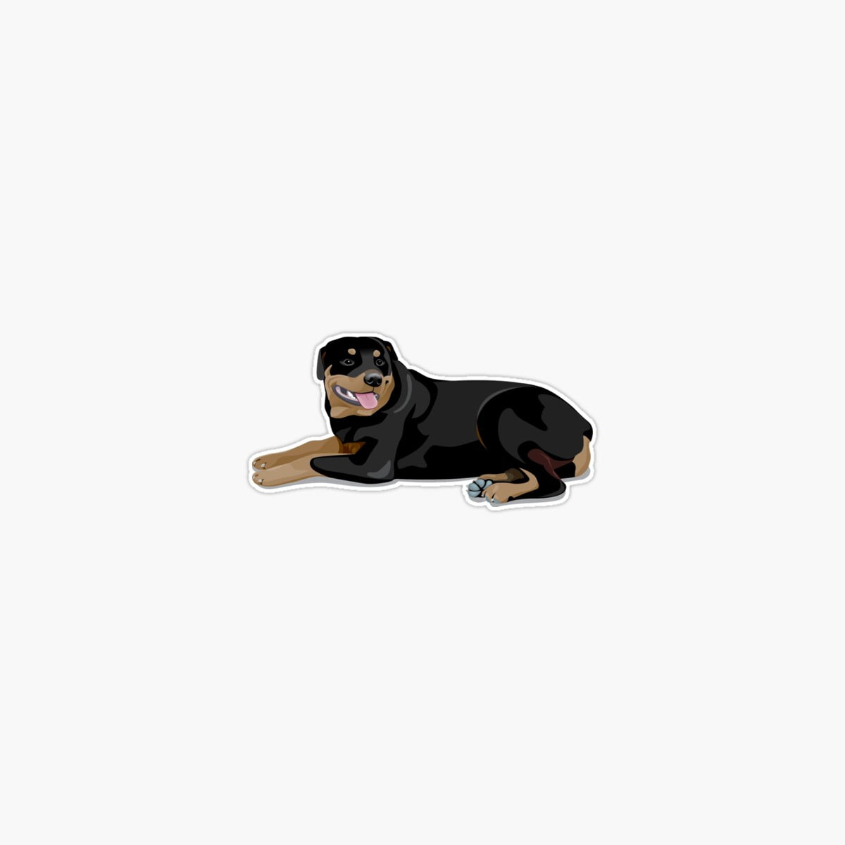 Onim Cute Rottweiler Dog Sticker, Phone Decal Water Bottle Stickers Car ...