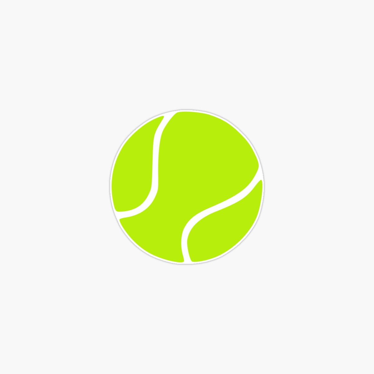Onim Cute Tennis Balls Pattern Sticker, Phone Decal Water Bottle ...