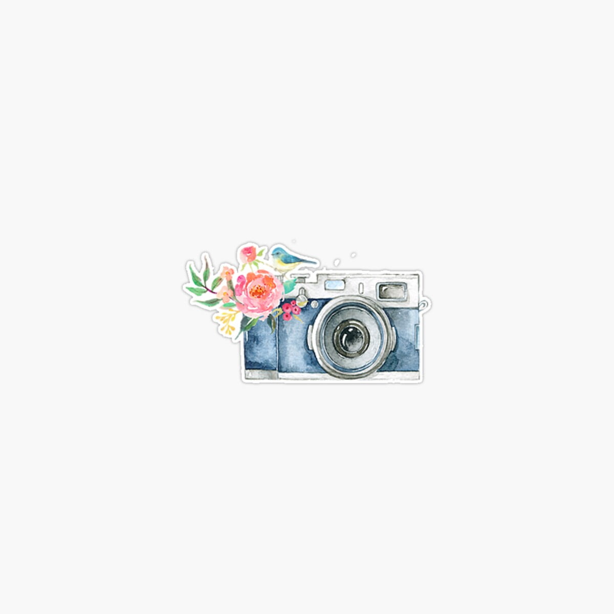Onim Cute Watercolor Vintage Camera Sticker, Phone Decal Water Bottle ...