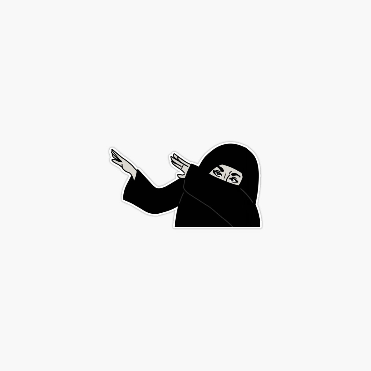 Onim Dabbing Hijabi #2 Sticker, Phone Decal Water Bottle Stickers Car ...