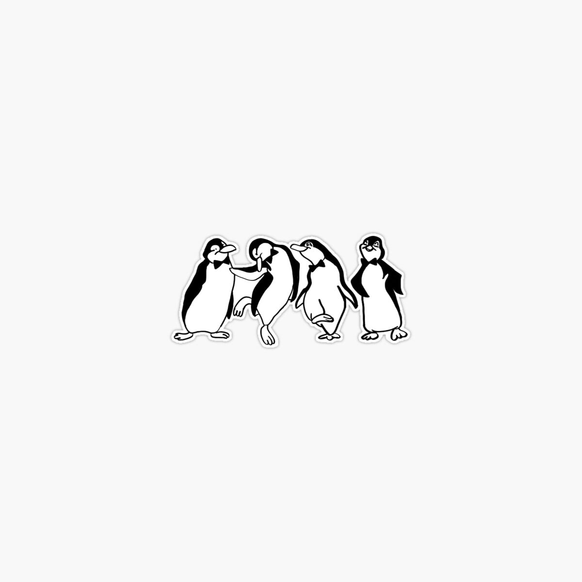 Onim Dancing Penguins Sticker - Walmart.com