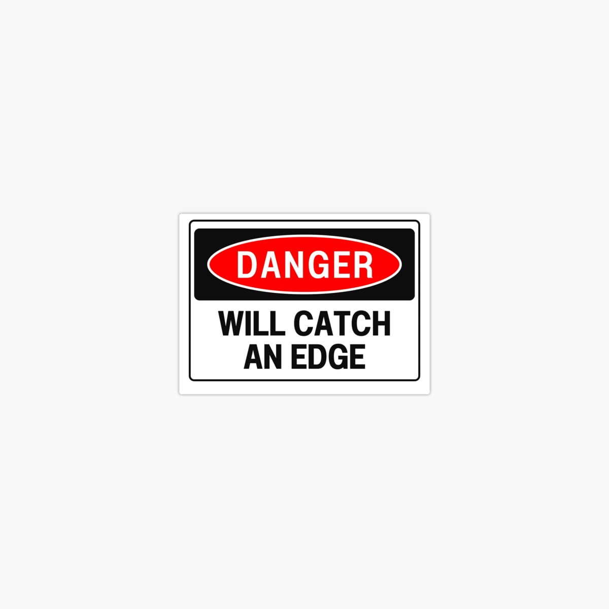 Onim Danger Will Catch An Edge Snowboarding Skiing Helmet Sticker ...