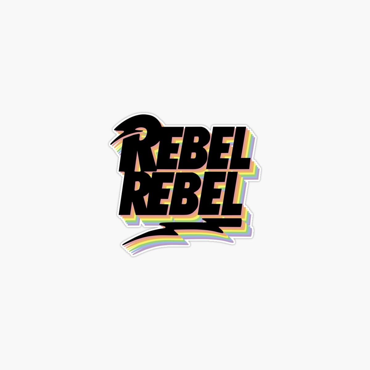 Onim David Bowie - Pride - Rebel Rebel Sticker, Phone Decal Water ...