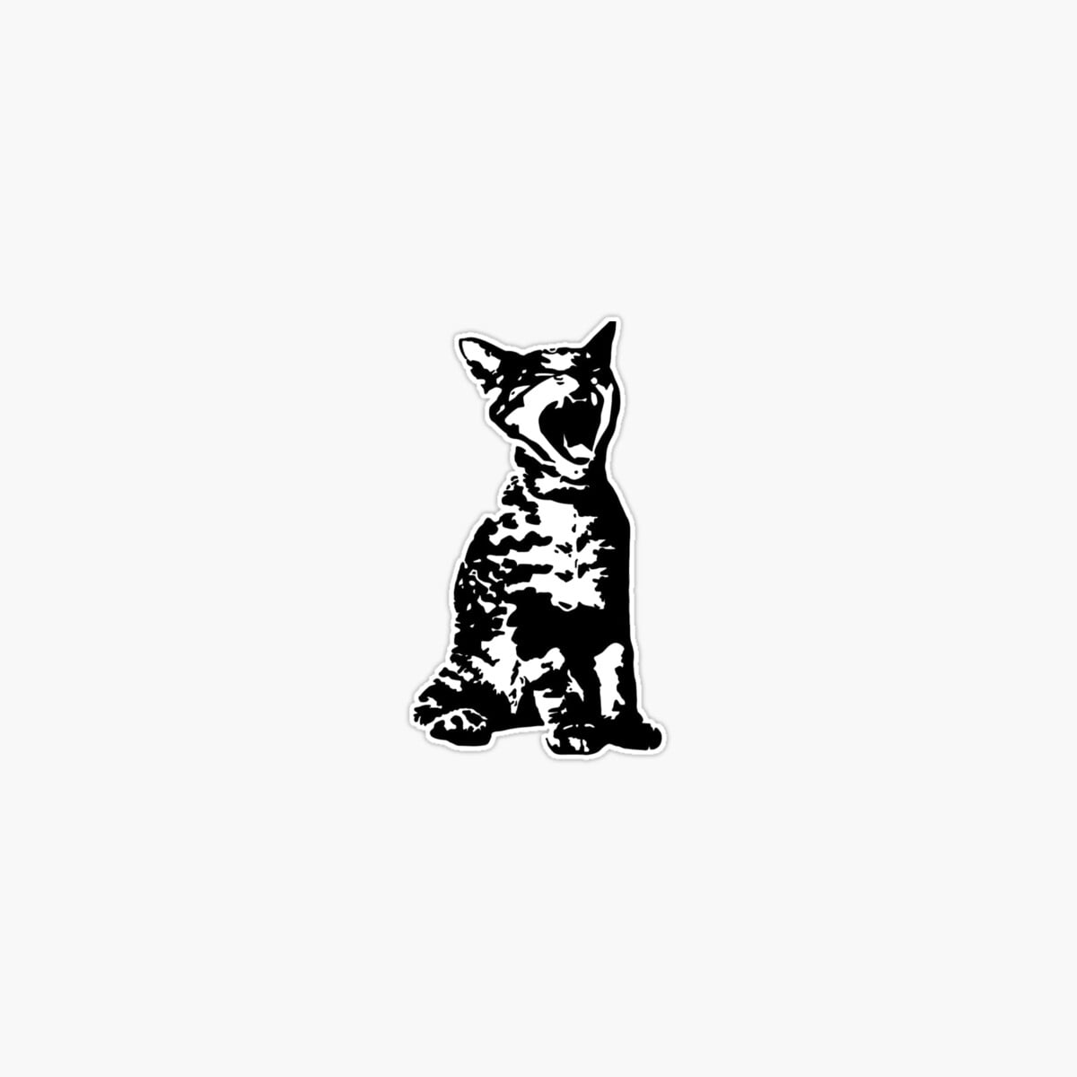 Onim Deftones Cat Sticker Sticker, Phone Decal Water Bottle Stickers ...