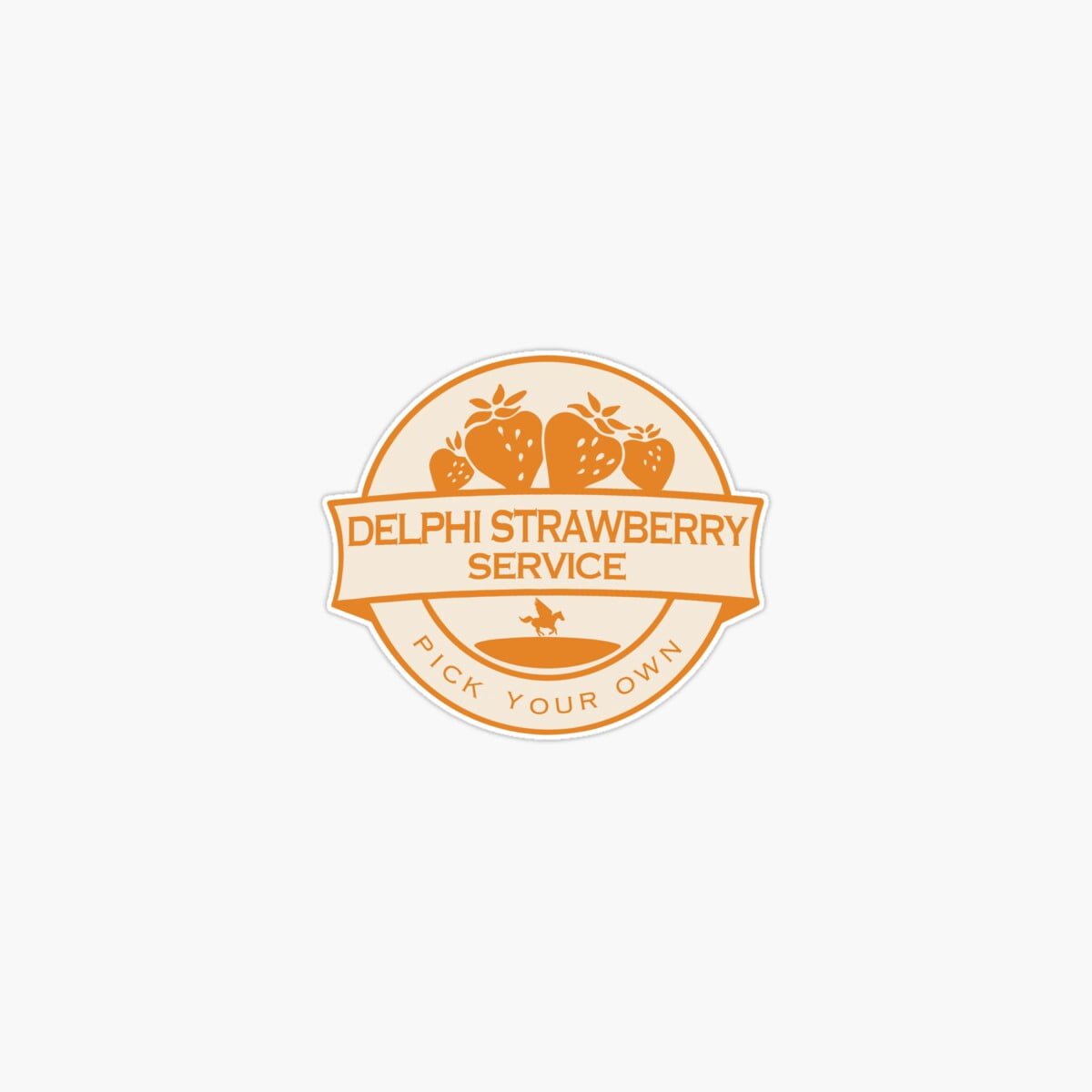 Onim Delphi Strawberry Service Sticker, Phone Decal Water Bottle ...