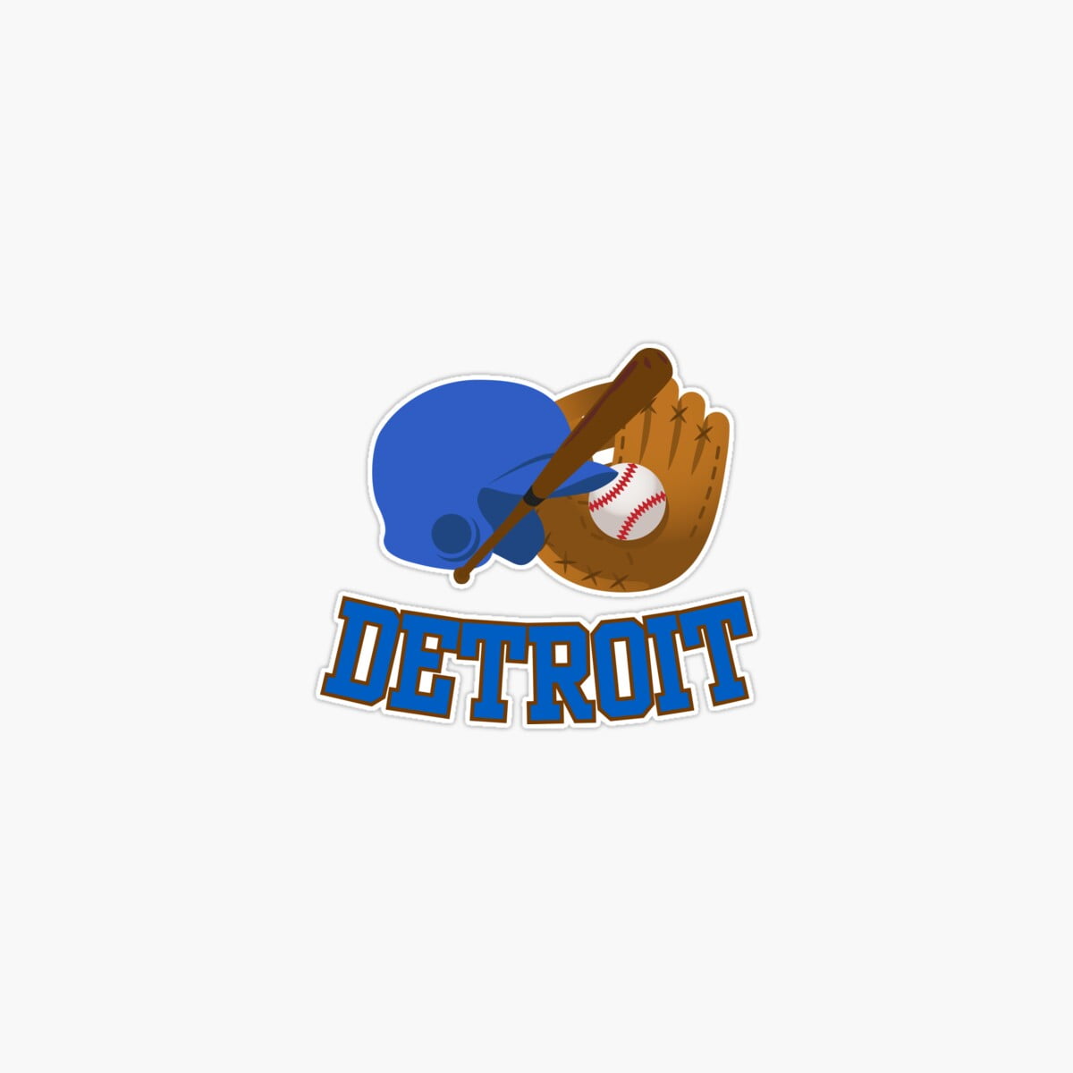 Onim Detroit Sports, Detroit Baseball Sticker, Phone Decal Water Bottle ...