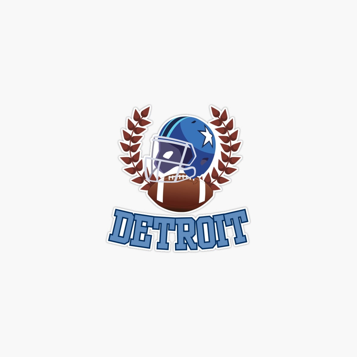 Onim Detroit Sports, Detroit Football, American Football Sticker, Phone ...