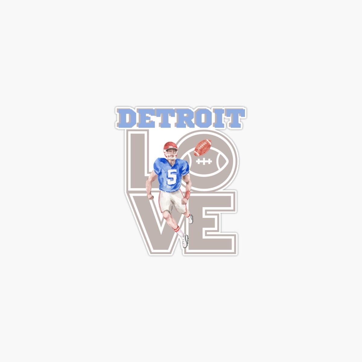 Onim Detroit Sports, Detroit Football, American Football Sticker, Phone ...