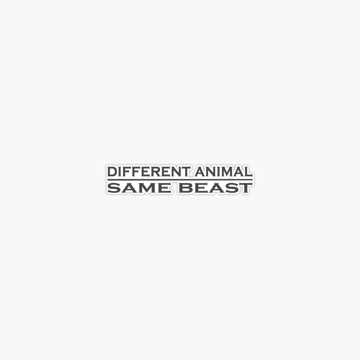 Onim Different Animal, Same Beast Sticker, Phone Decal Water Bottle ...
