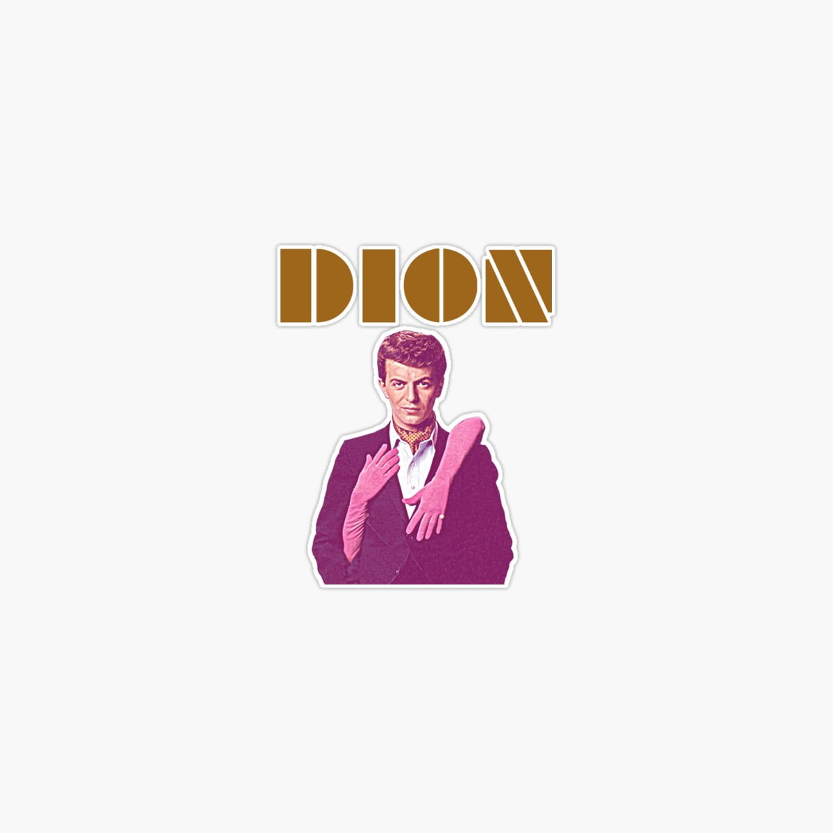 Onim Dion // Alone With A Music Icon 60s FanArt Sticker - Walmart.com