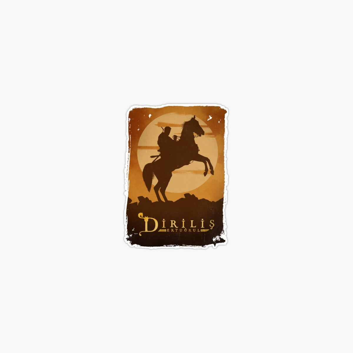 Onim Dirilis Ertugrul - Turkish Tv Series Sticker, Phone Decal Water ...