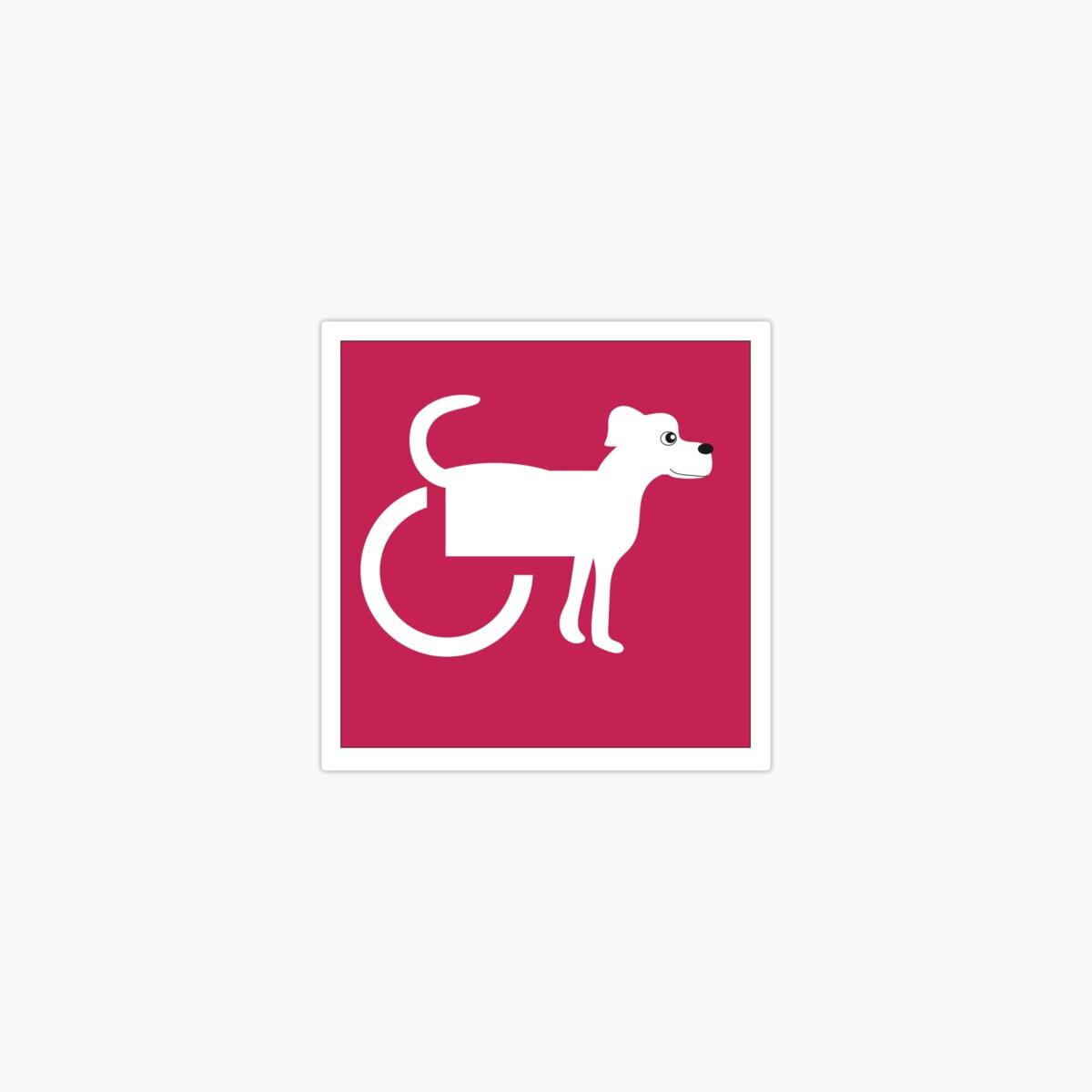 Onim Disabled Dog Sign Sticker, Phone Decal Water Bottle Stickers Car ...