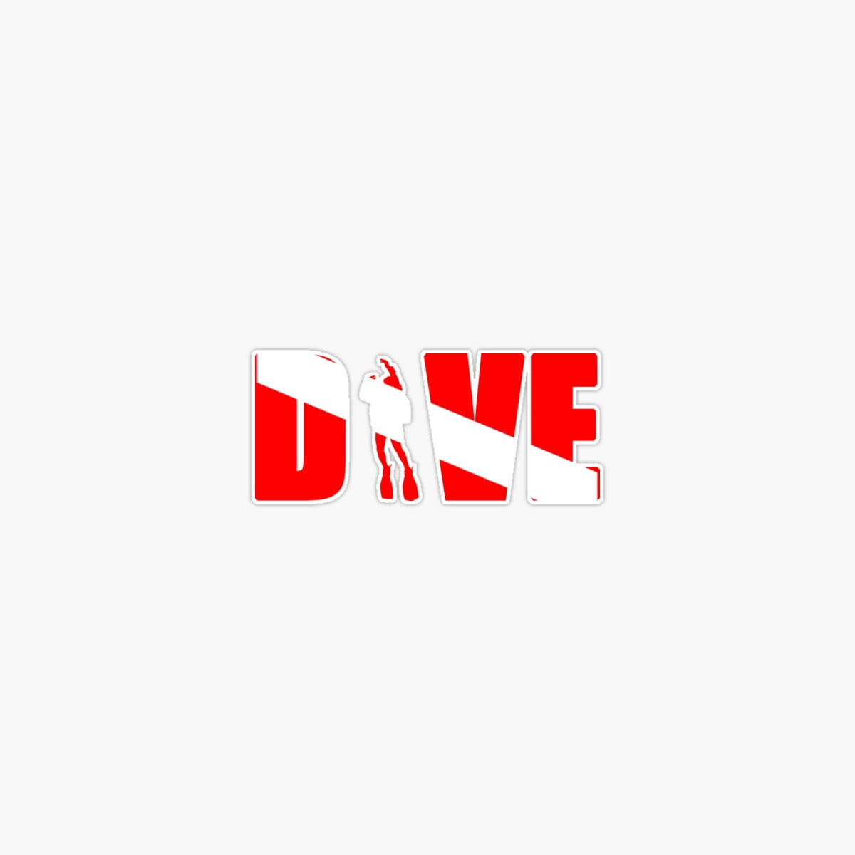 Onim Dive With Scuba Diver Sticker, Phone Decal Water Bottle Stickers ...