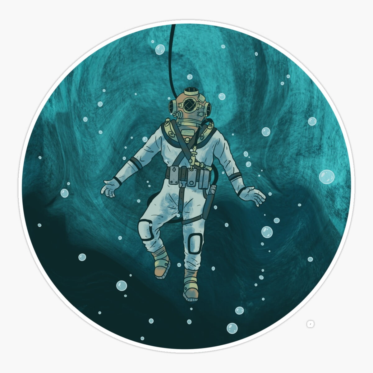 Onim Diver Bubble Sticker, Phone Decal Water Bottle Stickers Car Decals ...