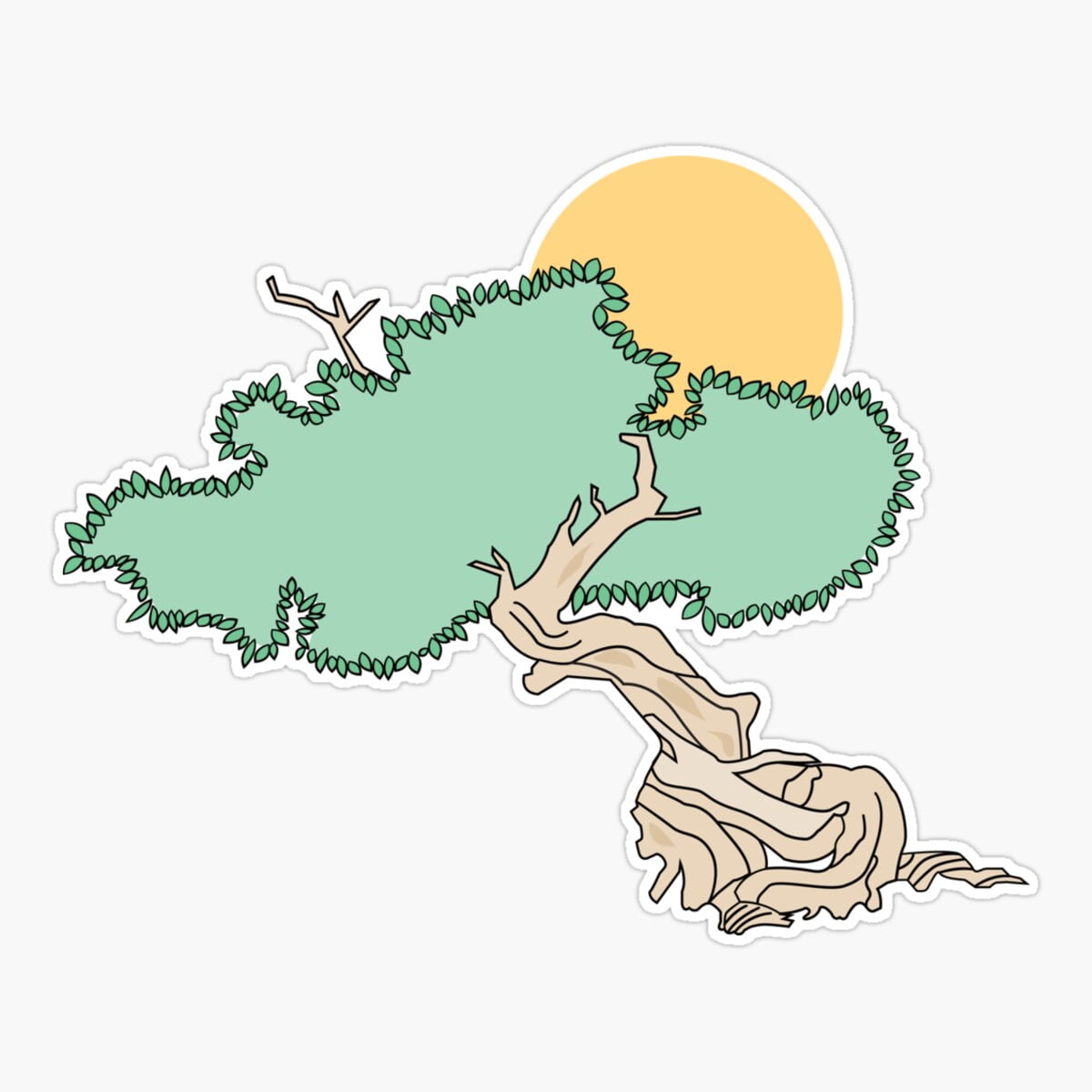 Onim Divi-Divi Tree Sticker, Phone Decal Water Bottle Stickers Car ...