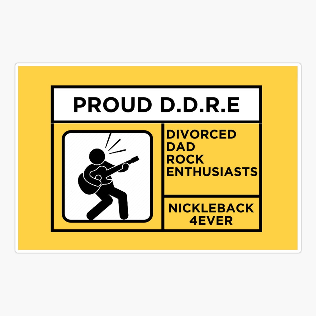 Onim Divorced Dad Rock Sticker, Phone Decal Water Bottle Stickers Car ...