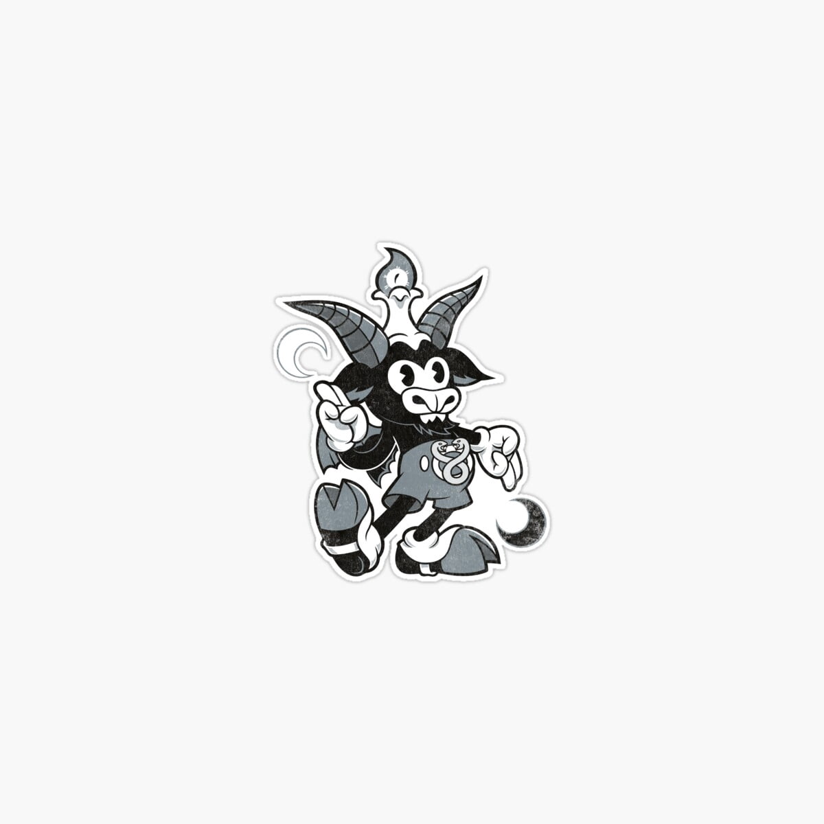 Onim Do Walt Thou Wilt - Baphomet - Creepy Cute Occult Sticker, Phone ...