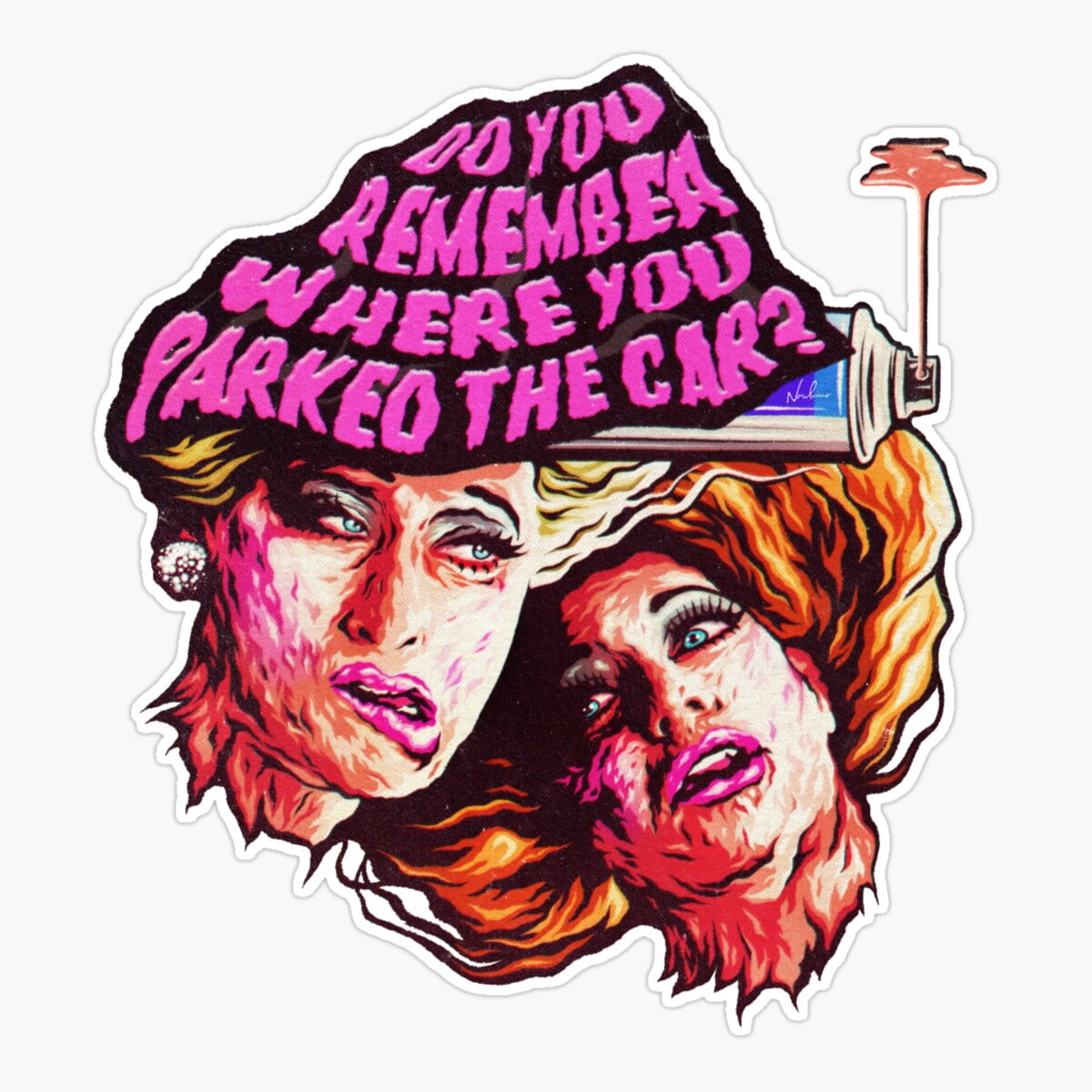 Onim Do You Remember Where You Parked The Car? Sticker, Phone Decal ...