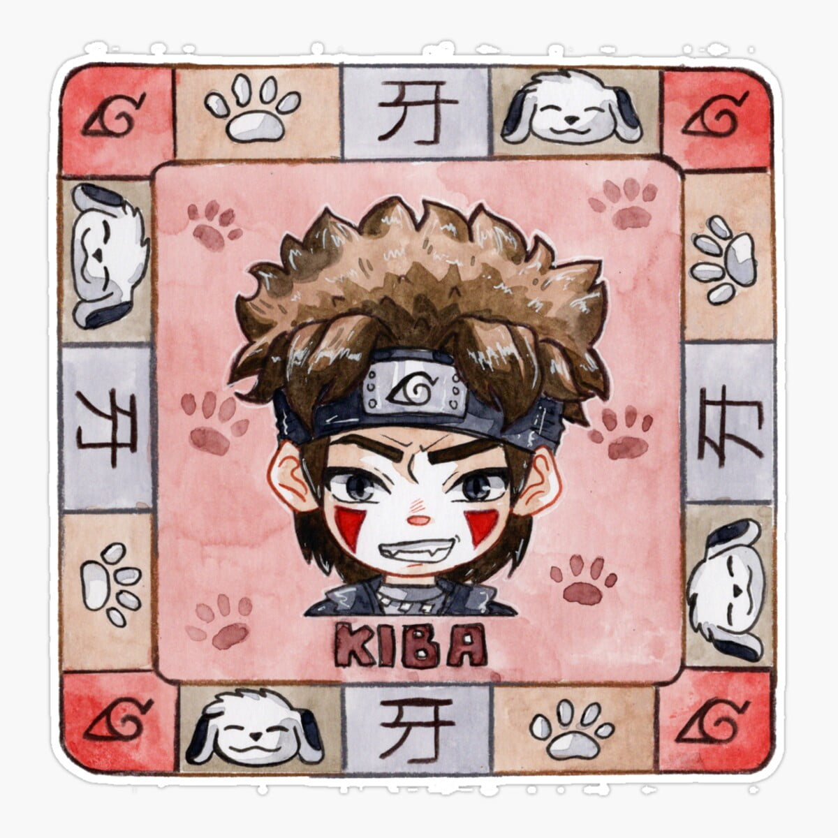 Onim Dog Fang Ninja Sticker, Phone Decal Water Bottle Stickers Car ...