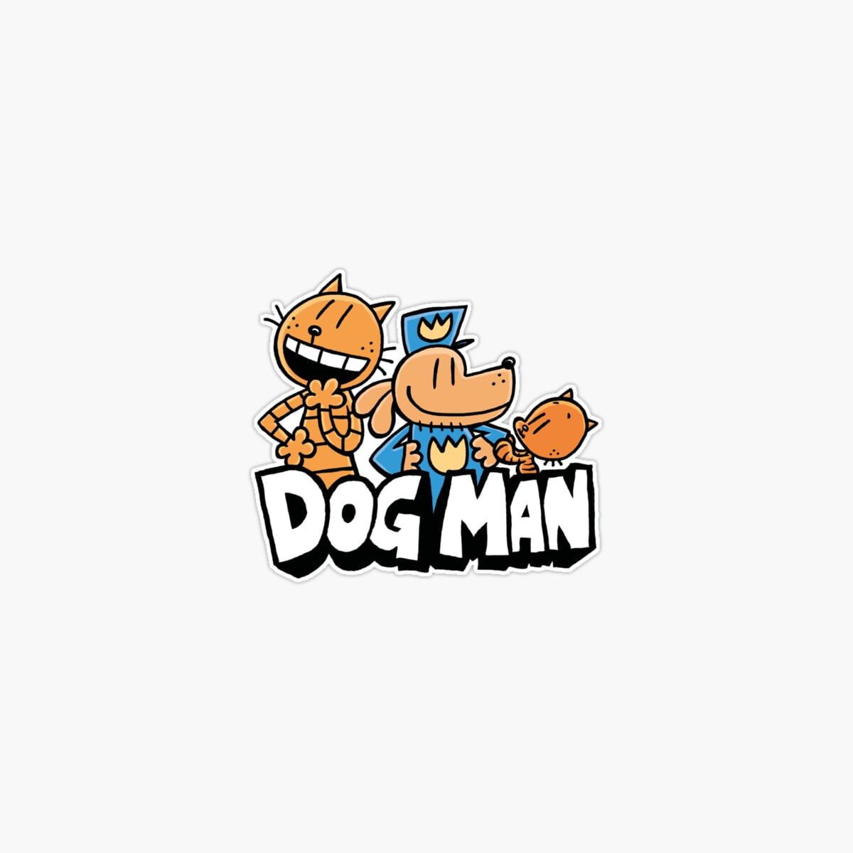 Onim Dog Man | Dog Man X Petey And Li'L Petey Sticker, Phone Decal ...
