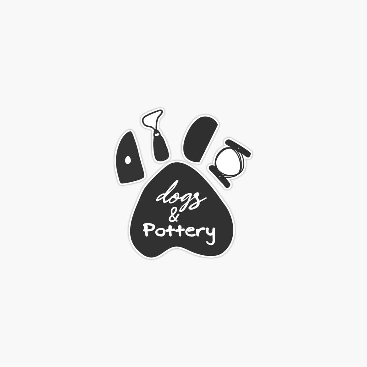 Onim Dogs And Pottery Tools Sticker, Phone Decal Water Bottle Stickers ...