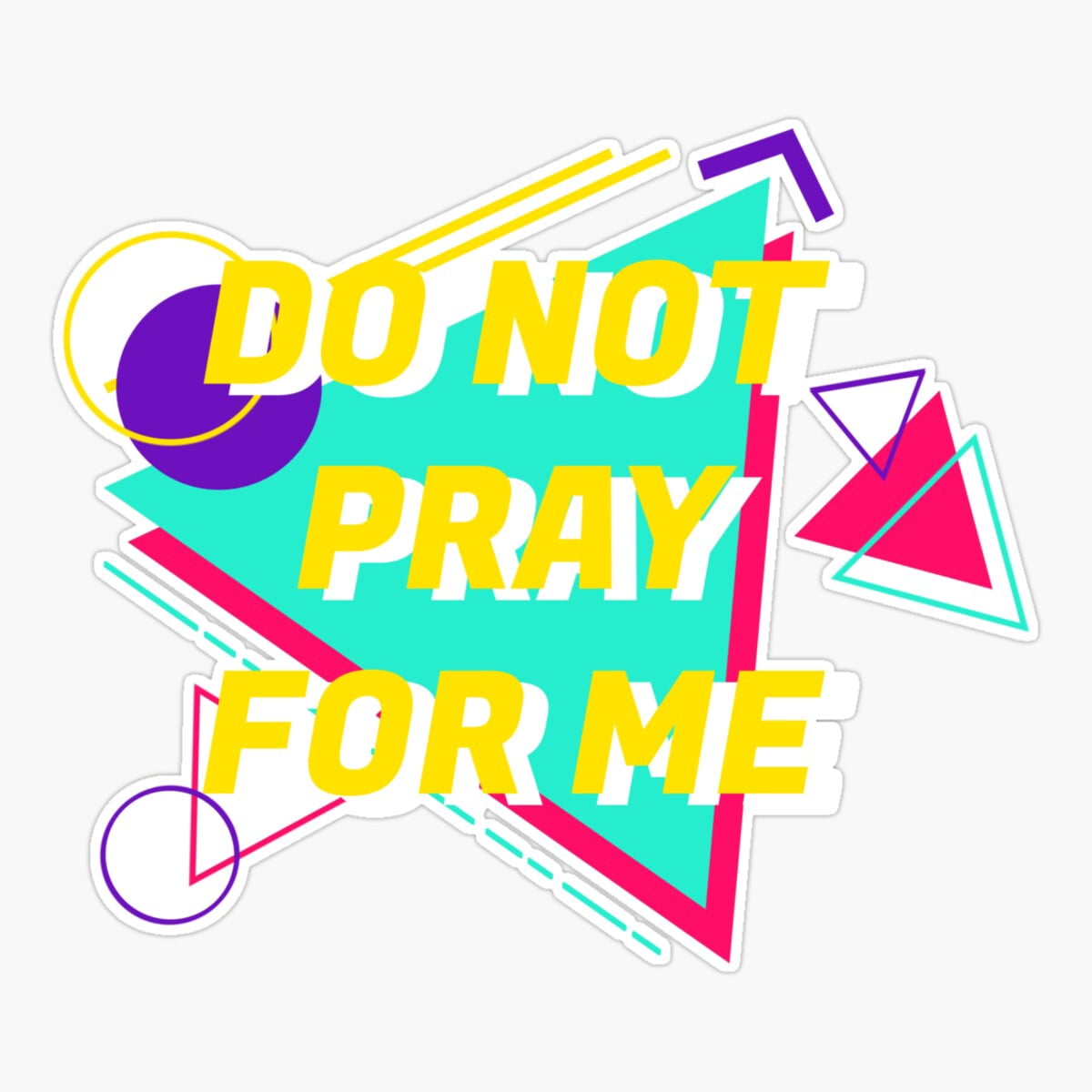 Onim Don'T Pray For Me- Aesthetic Sticker, Phone Decal Water Bottle ...