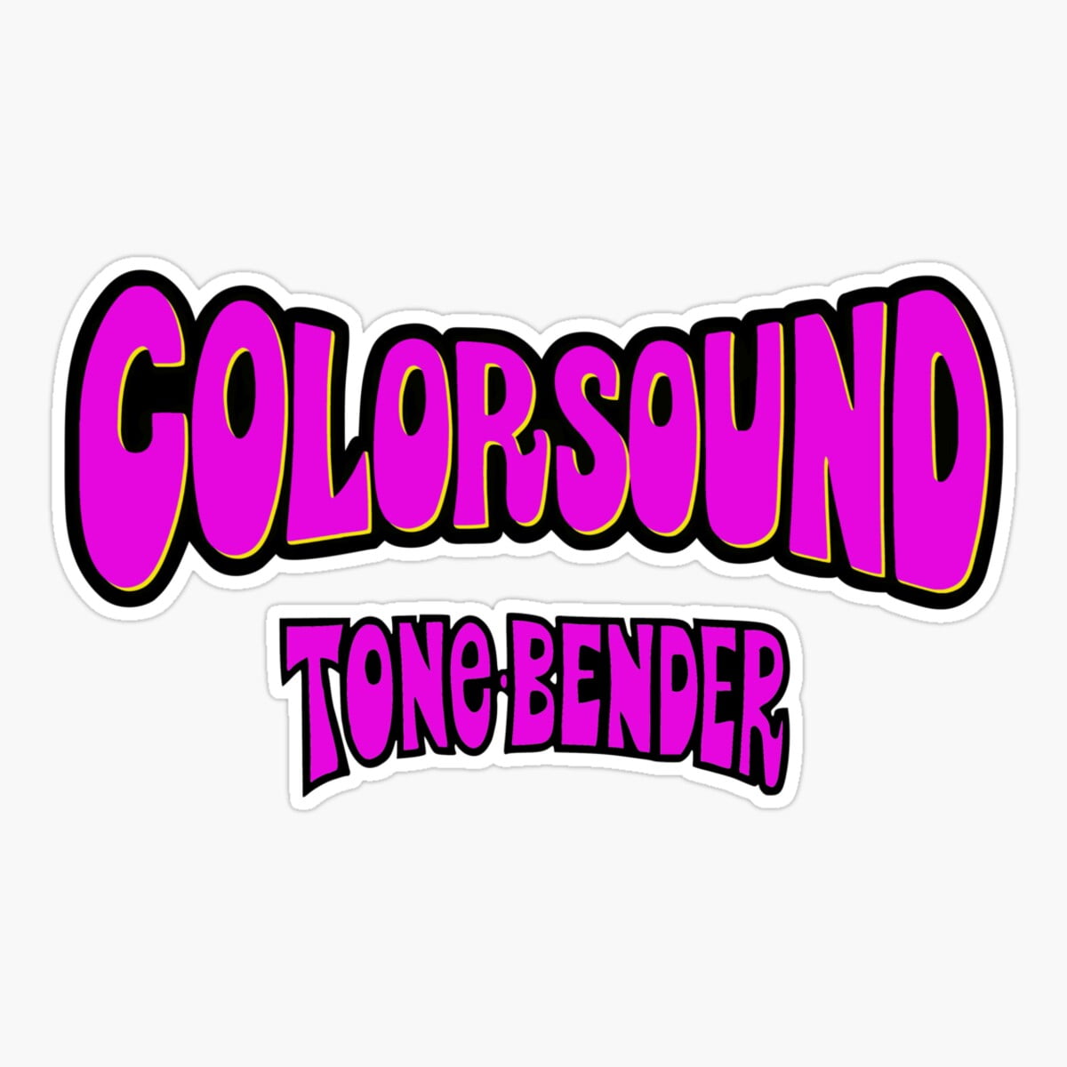 Onim Colorsound Tone Bender Effect Sticker, Phone Decal Water Bottle ...