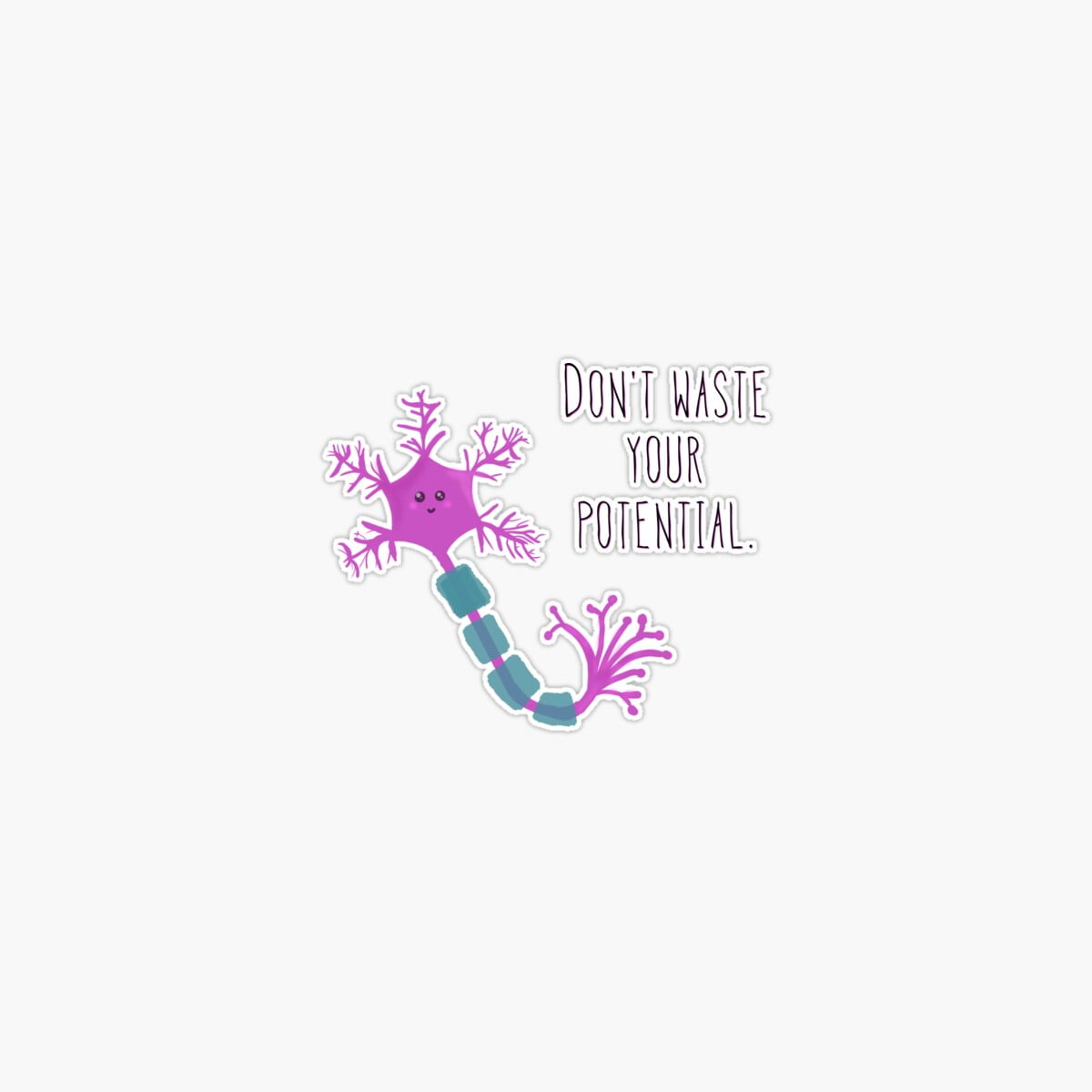 Onim Don'T Waste Your Potential Sticker, Phone Decal Water Bottle ...