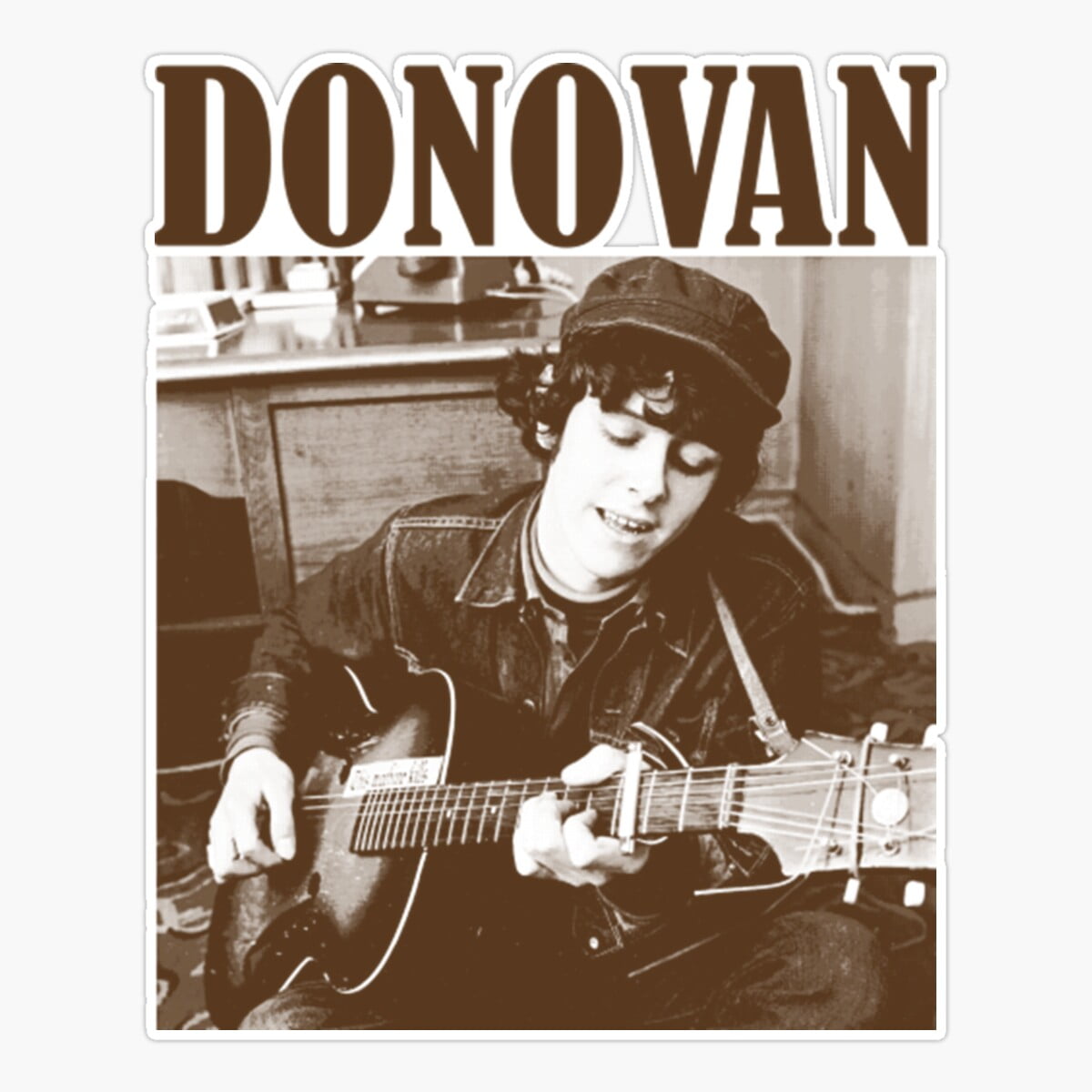 Onim Donovan Vintage Halftone Style Fan Art Design Sticker, Phone Decal ...