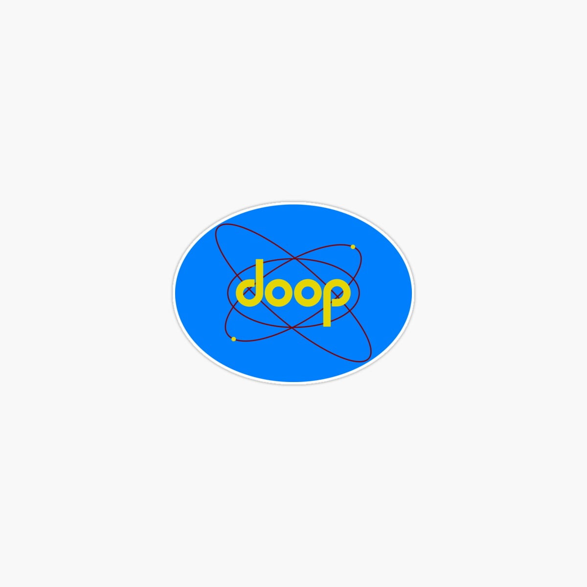 Onim Doop Logo - Futurama Sticker, Phone Decal Water Bottle Stickers ...