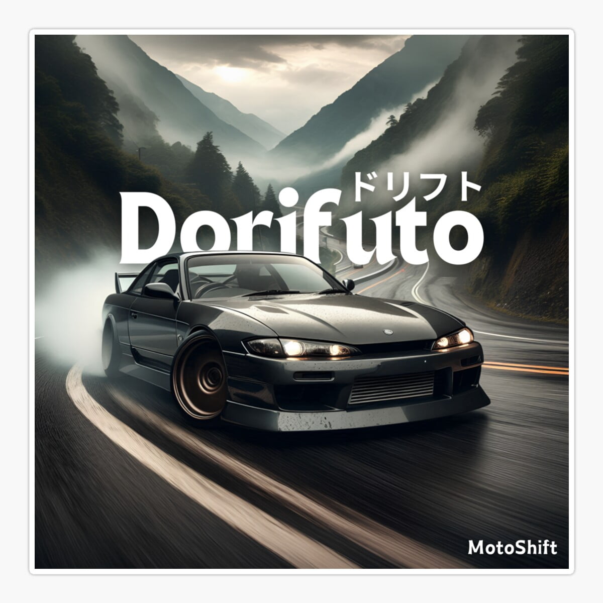 Onim Dorifuto (Drift) Sticker, Phone Decal Water Bottle Stickers Car Decals, Funny Birthday Gift ...