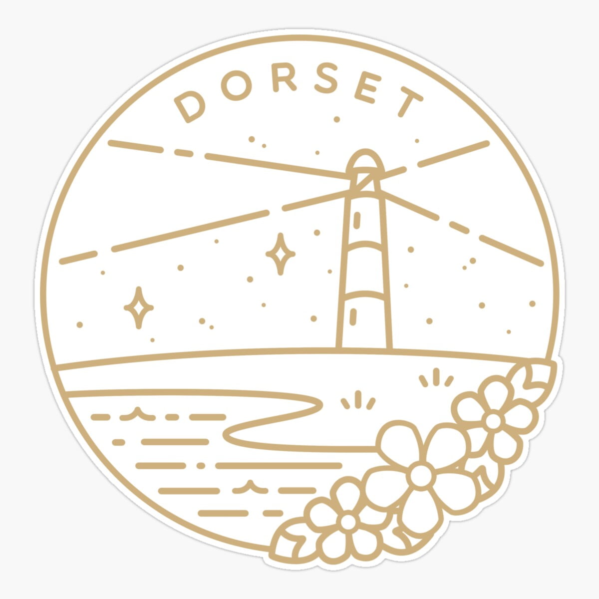 Onim Dorset, South England Emblem - Black Sticker, Phone Decal Water ...