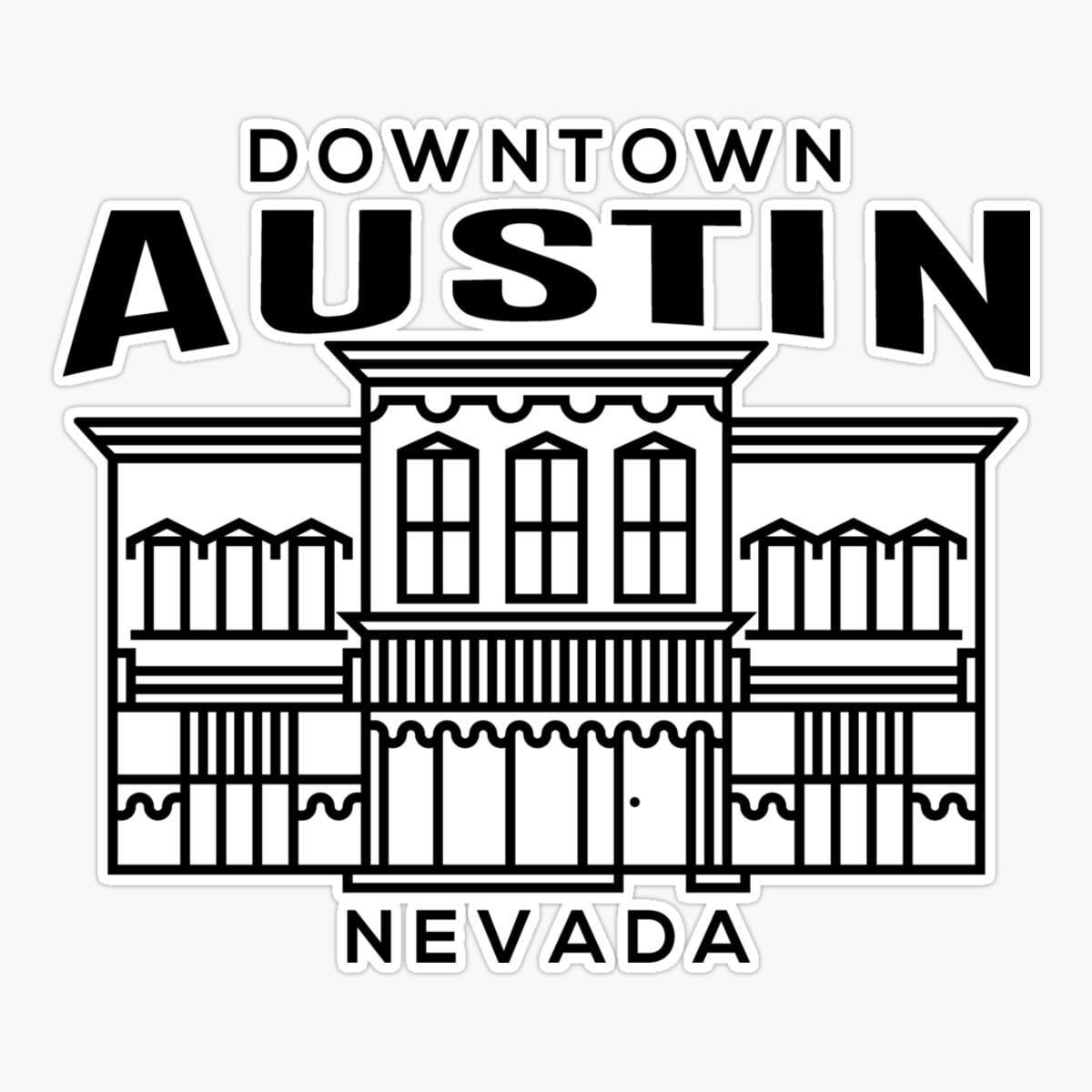 Onim Downtown Austin Nv Sticker, Phone Decal Water Bottle Stickers Car ...