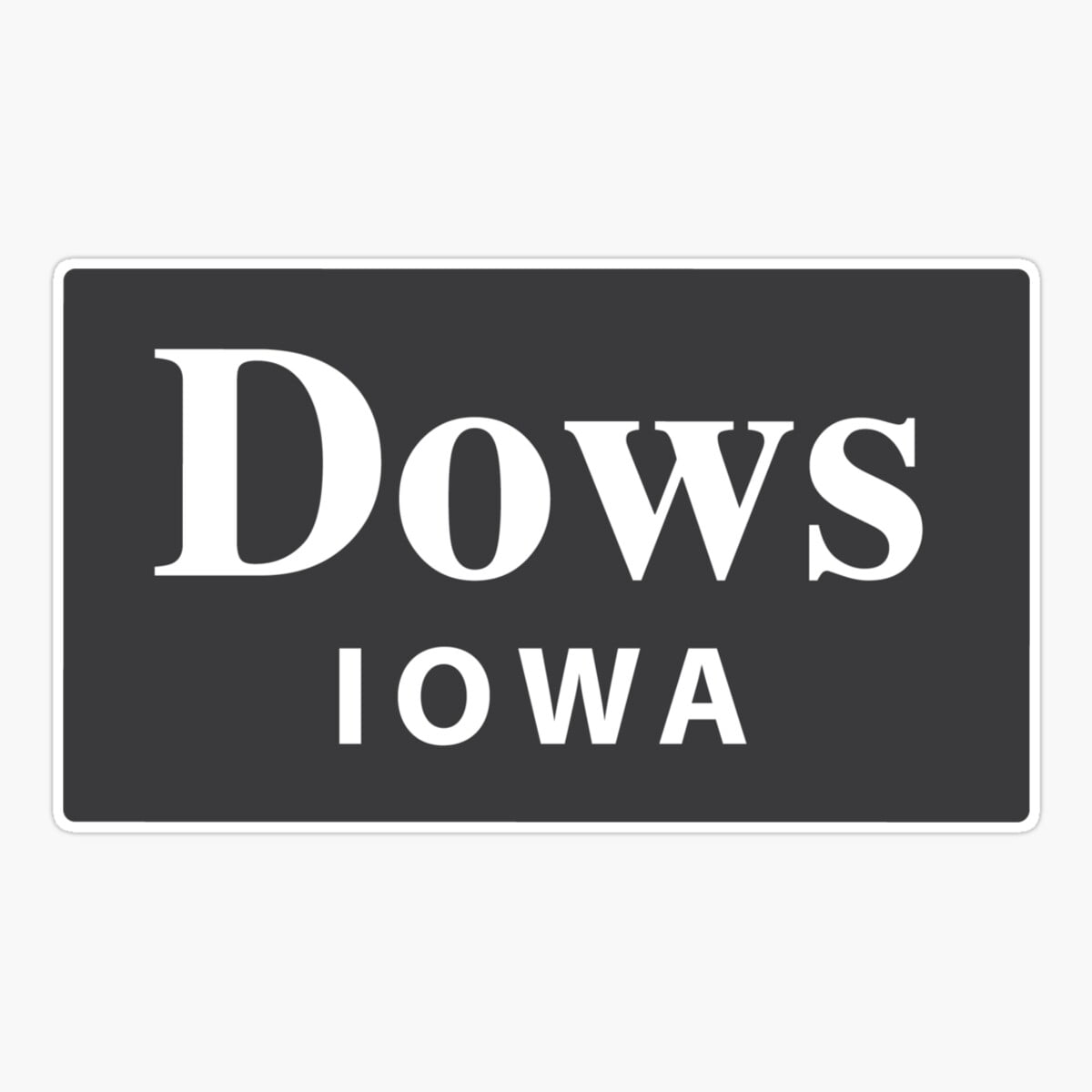 Onim Dows, Iowa Sticker, Phone Decal Water Bottle Stickers Car Decals ...