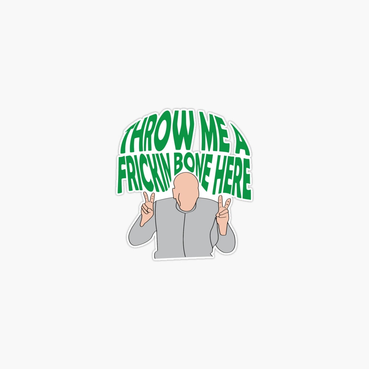 Onim Dr. Evil Austin Powers Sticker Sticker - Walmart.com