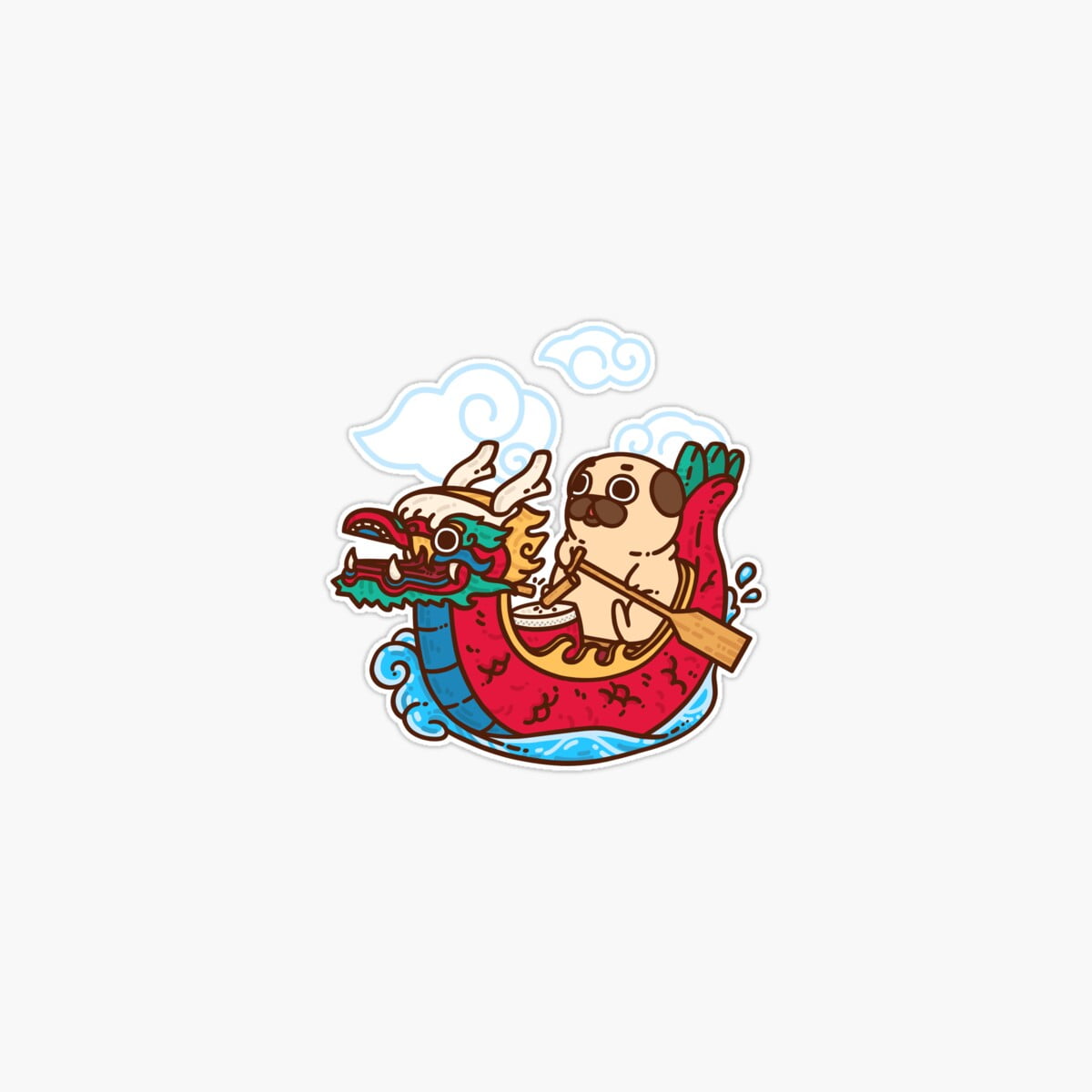 Onim Dragon Boat Puglie Sticker, Phone Decal Water Bottle Stickers Car ...