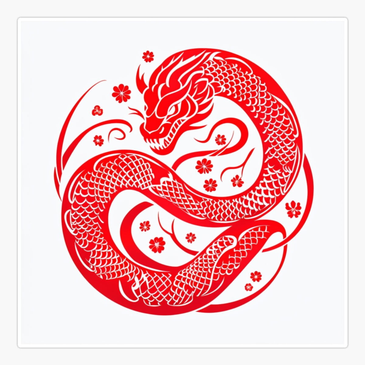 Onim Dragon Snake Sticker, Phone Decal Water Bottle Stickers Car Decals ...