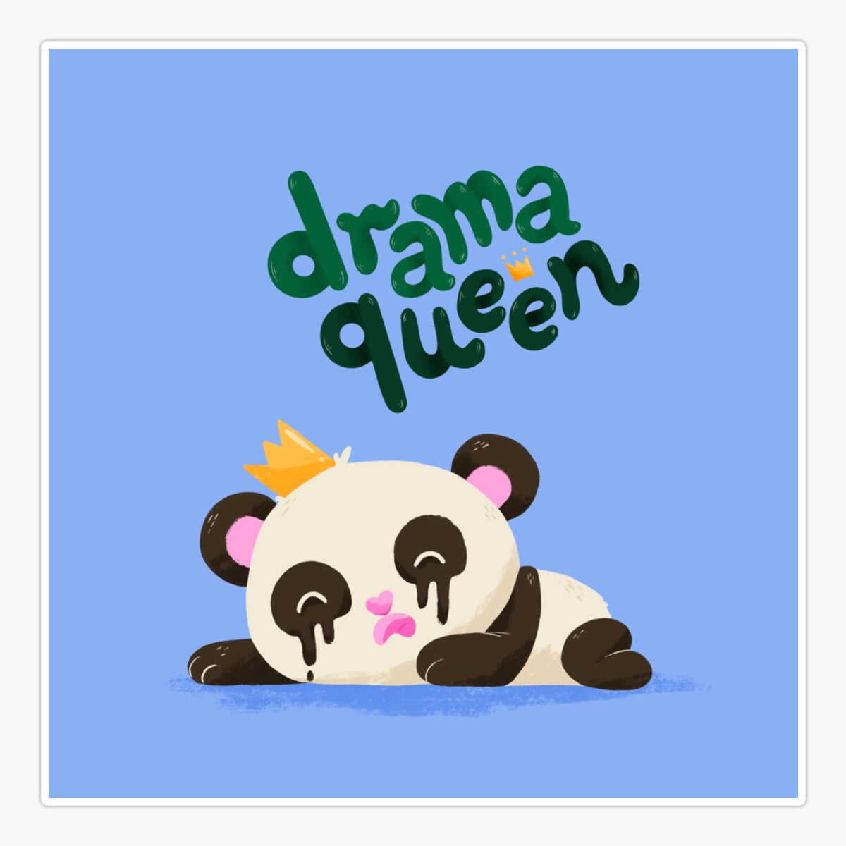 Onim Drama Queen Panda Sticker, Phone Decal Water Bottle Stickers Car Decals, Funny Birthday ...