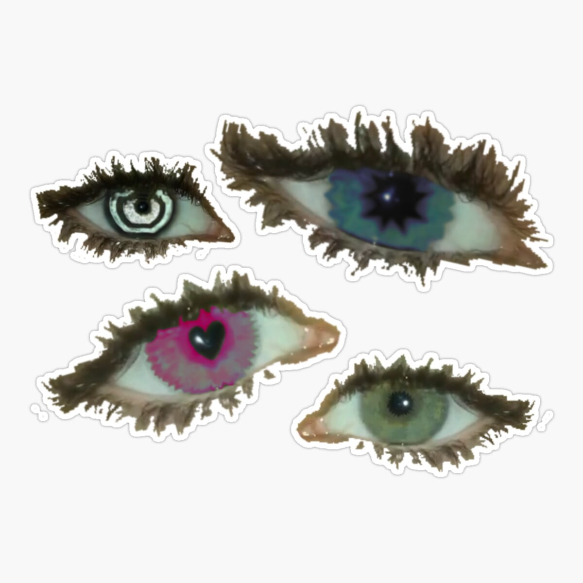 Onim Dreamcore Eyes Sticker, Phone Decal Water Bottle Stickers Car ...