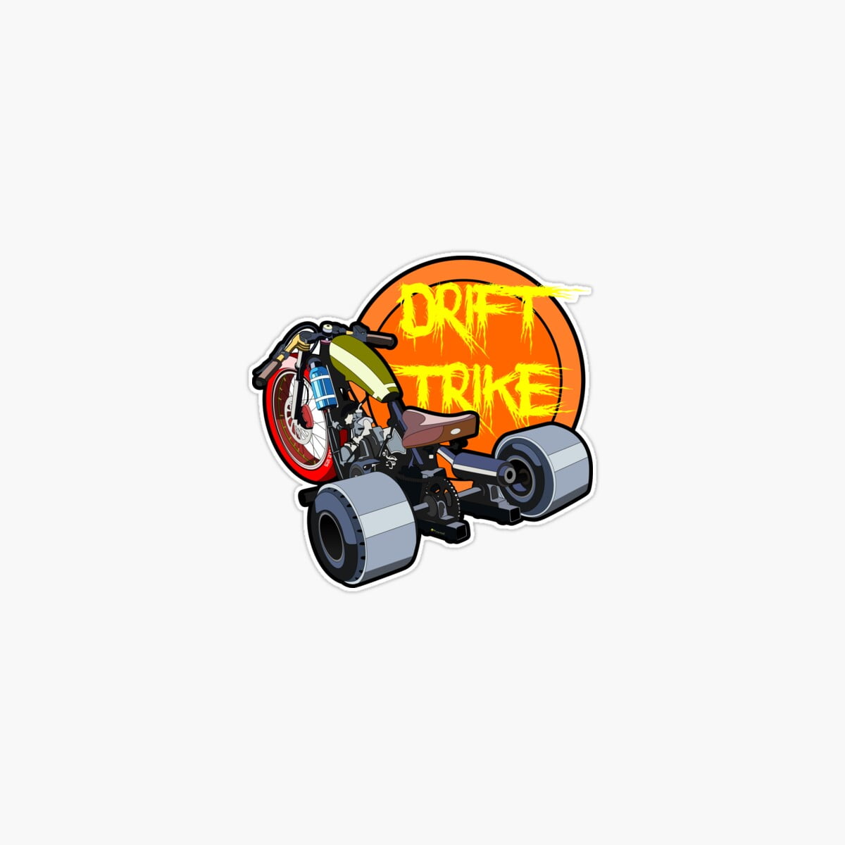 Onim Drift Trike Sticker, Phone Decal Water Bottle Stickers Car Decals ...