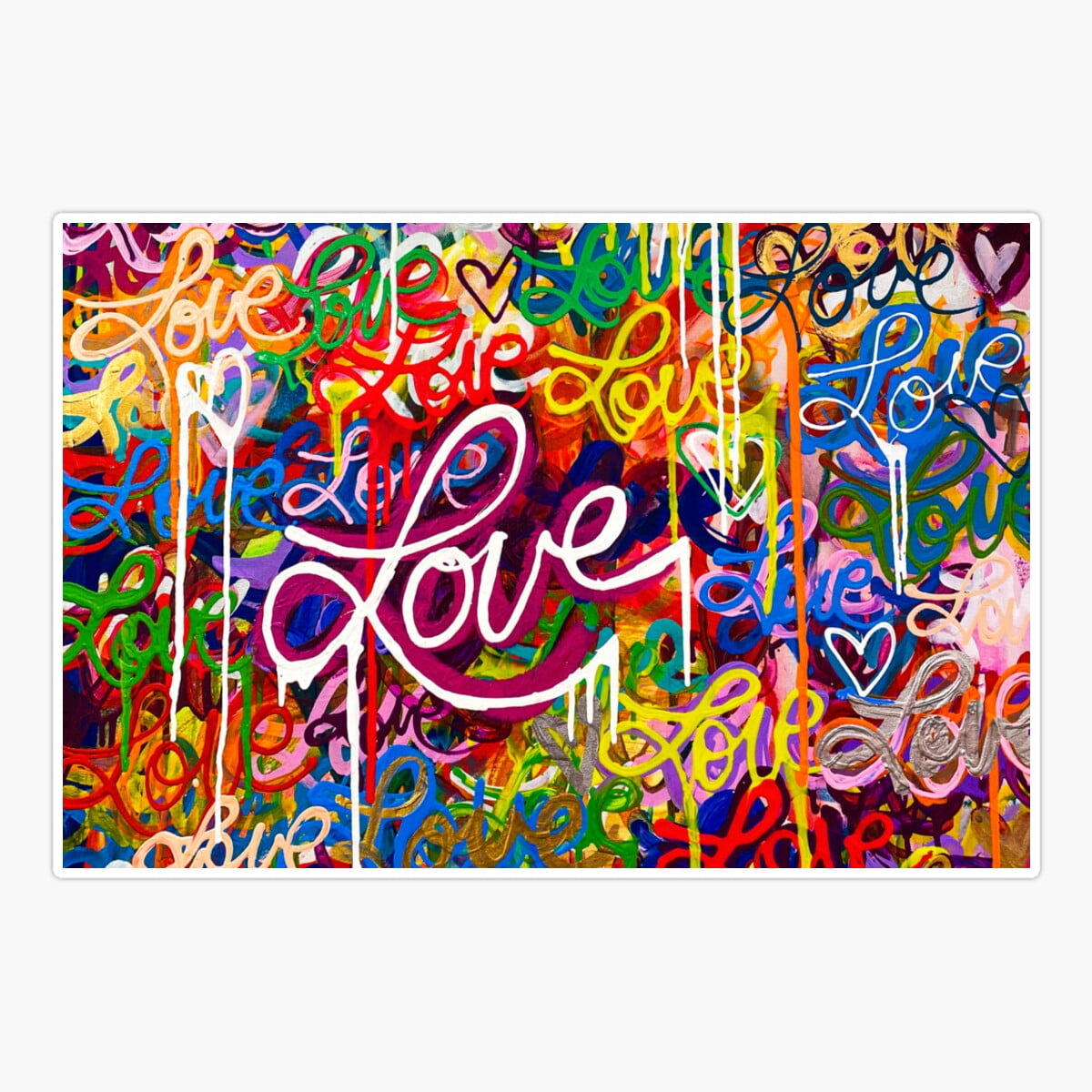 Onim Dripping Love Sticker, Phone Decal Water Bottle Stickers Car ...