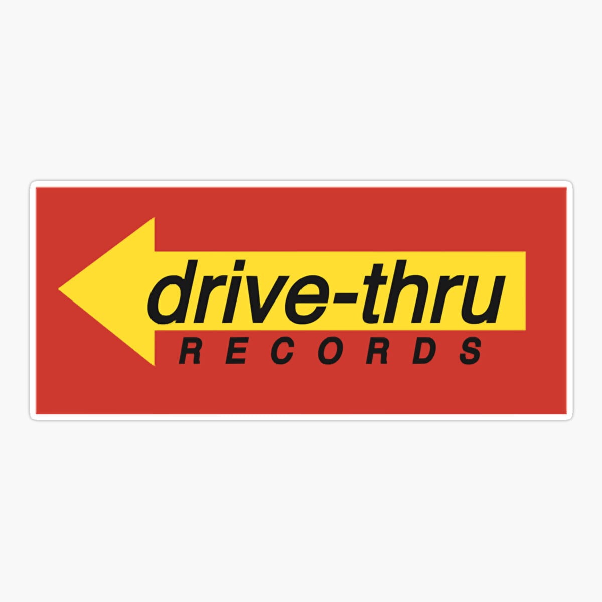 Onim Drive Thru Records Logo Sticker, Phone Decal Water Bottle Stickers ...